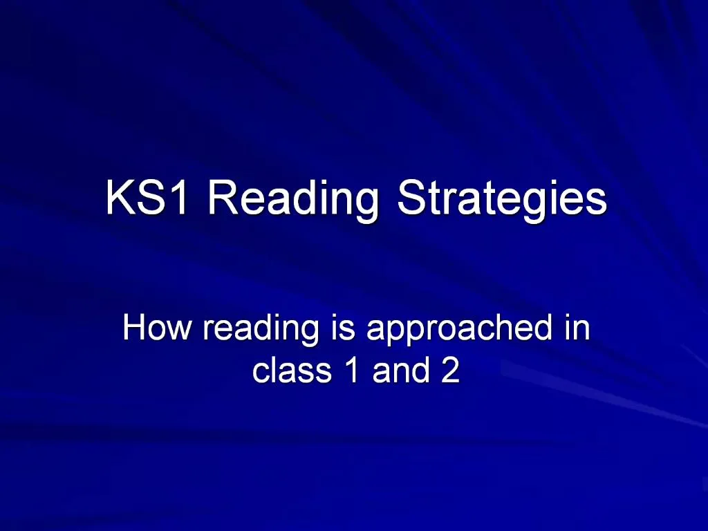 PPT - KS1 Reading Strategies PowerPoint Presentation, free download ...