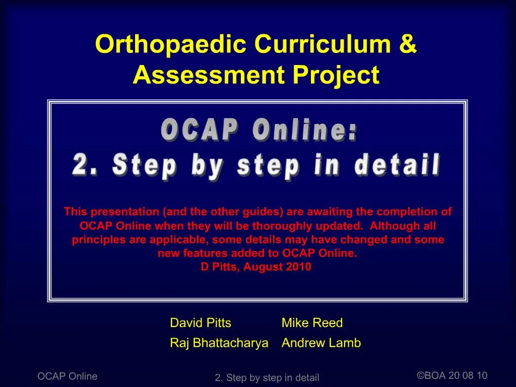 PPT - OCAP Online PowerPoint Presentation, free download - ID:705521