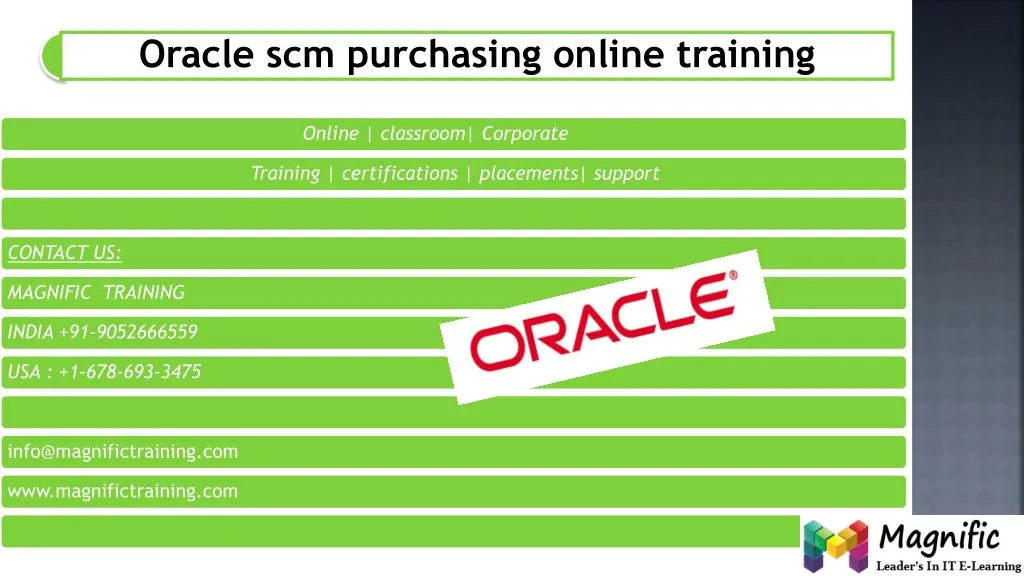 PPT - oracle scm online training PowerPoint Presentation, free download ...