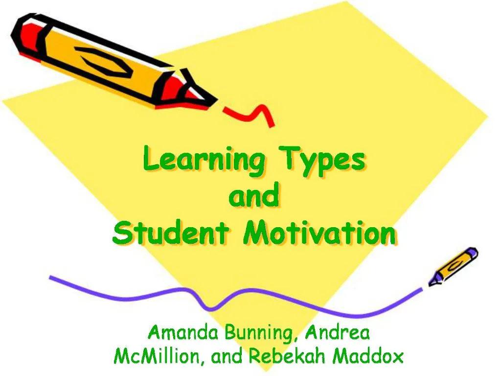 PPT - Learning Types and Student Motivation PowerPoint Presentation ...