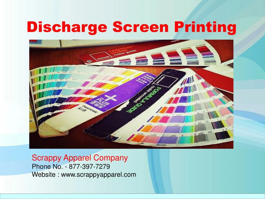 PPT - Discharge Screen Printing: Why Was the Technique Developed ...