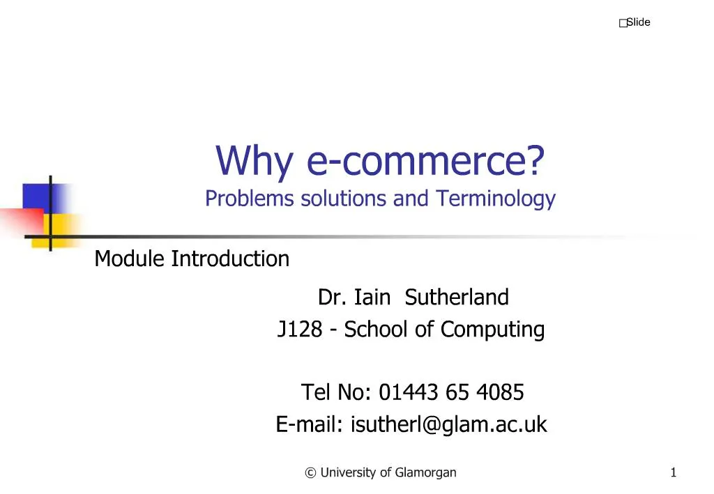 PPT - Why e-commerce Problems solutions and Terminology PowerPoint ...