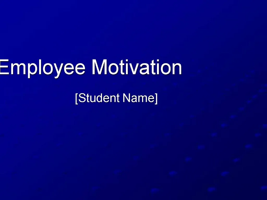 PPT - Employee Motivation PowerPoint Presentation, free download - ID ...