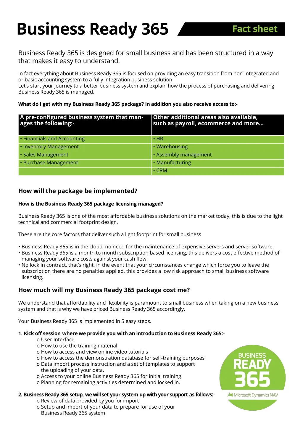 PPT - Cloud Accounting Software-Business Ready 365-Fact Sheet ...