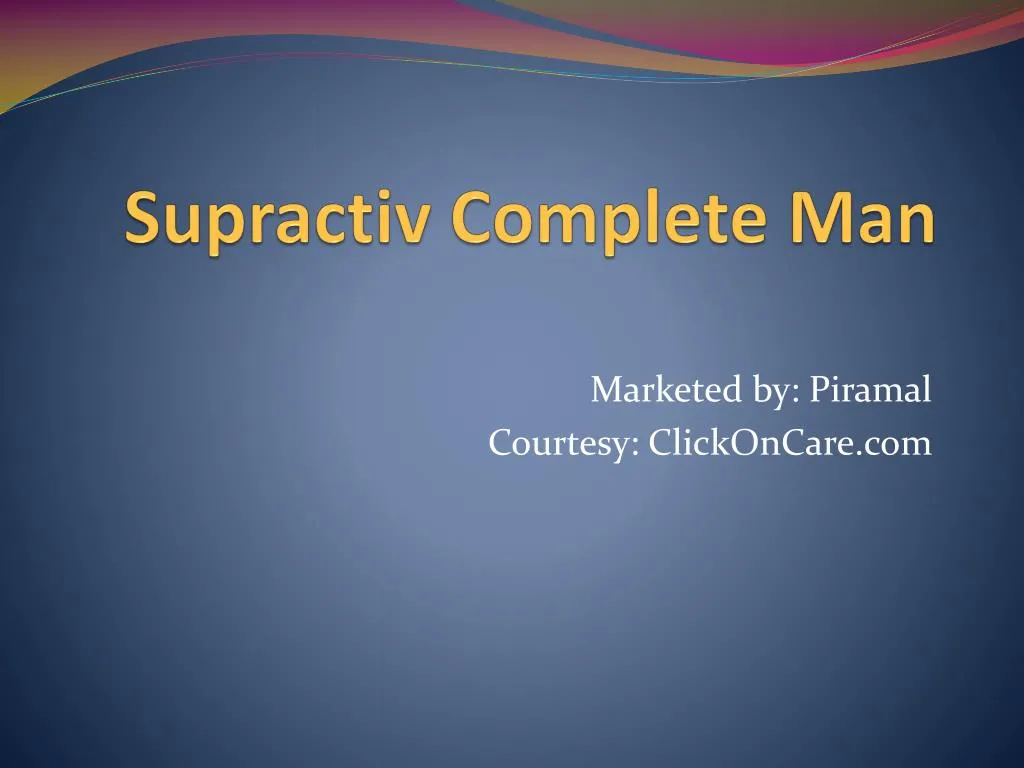 PPT - Supractive Complete Man Capsules Online PowerPoint Presentation ...
