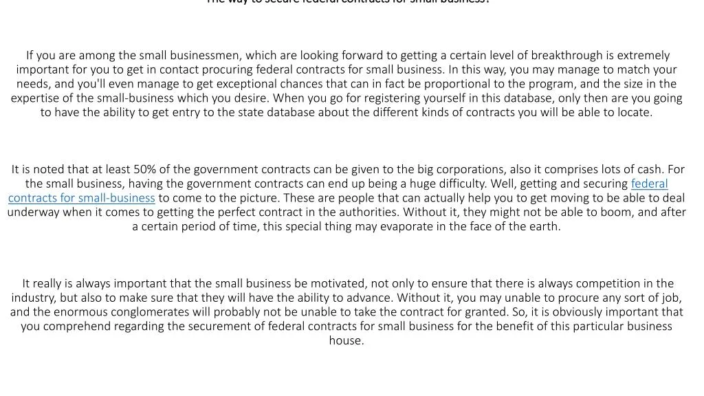 PPT - small business set aside program PowerPoint Presentation, free ...