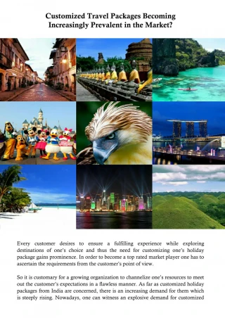 PPT - Info on Customized Travel Package PowerPoint Presentation - ID ...