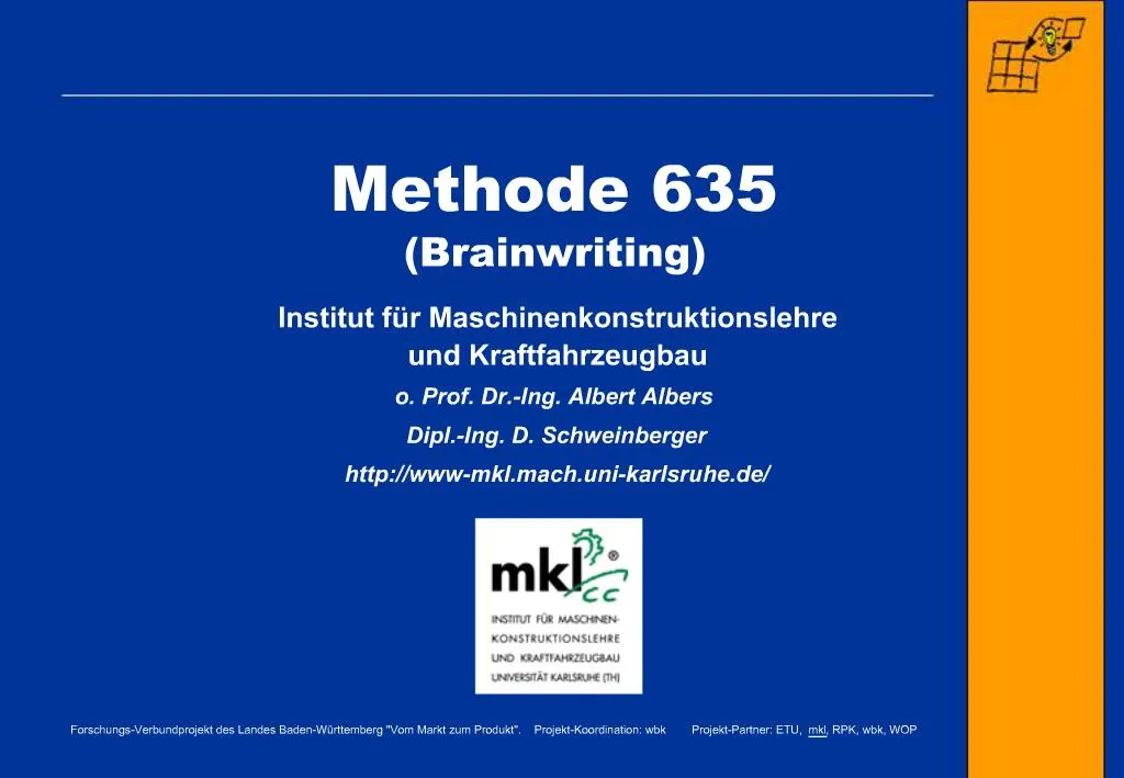 PPT - Methode 635 Brainwriting PowerPoint Presentation, free download ...