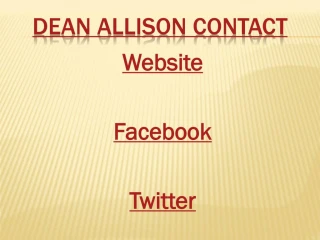 PPT - Dean Allison Talking about - TV star Chris Evans PowerPoint ...