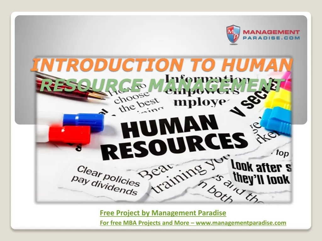 PPT - PPT on Introduction to Human Resource Management PowerPoint ...