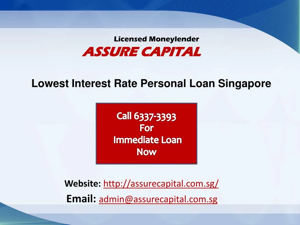 PPT - Personal Loan Singapore - Assure Capital PowerPoint Presentation ...