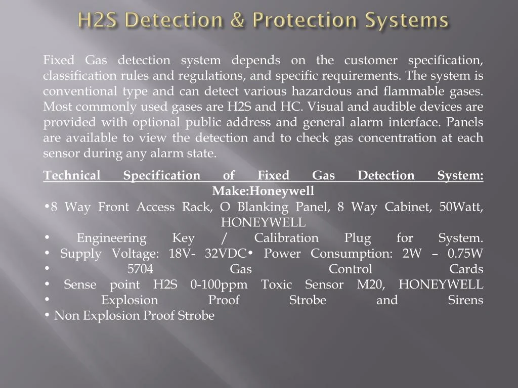 PPT - Solas Marine - H2S Safety Systems in Dubai PowerPoint ...