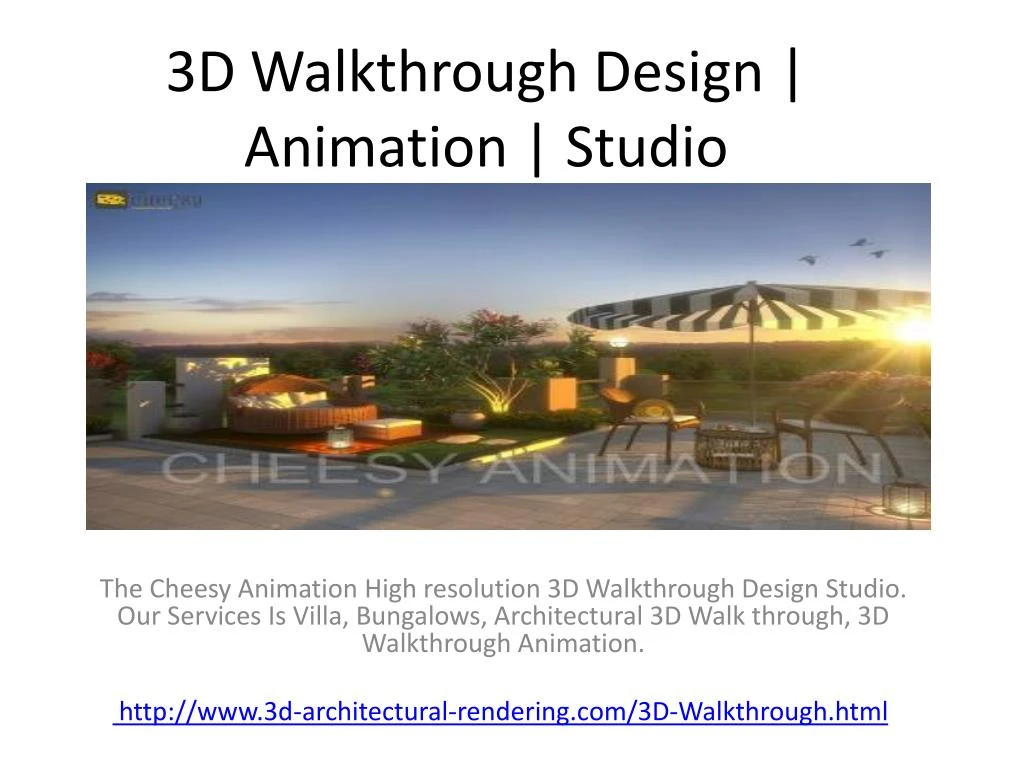 PPT - 3D Walkthrough Design | Animation | Studio PowerPoint ...