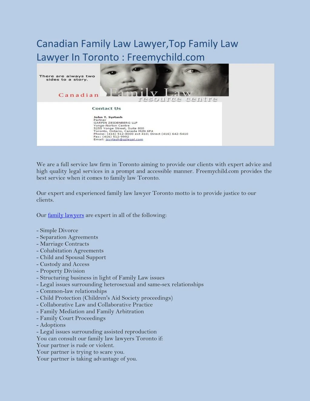 PPT - Canadian Family Law Lawyer,Top Family LawLawyer In Toronto ...