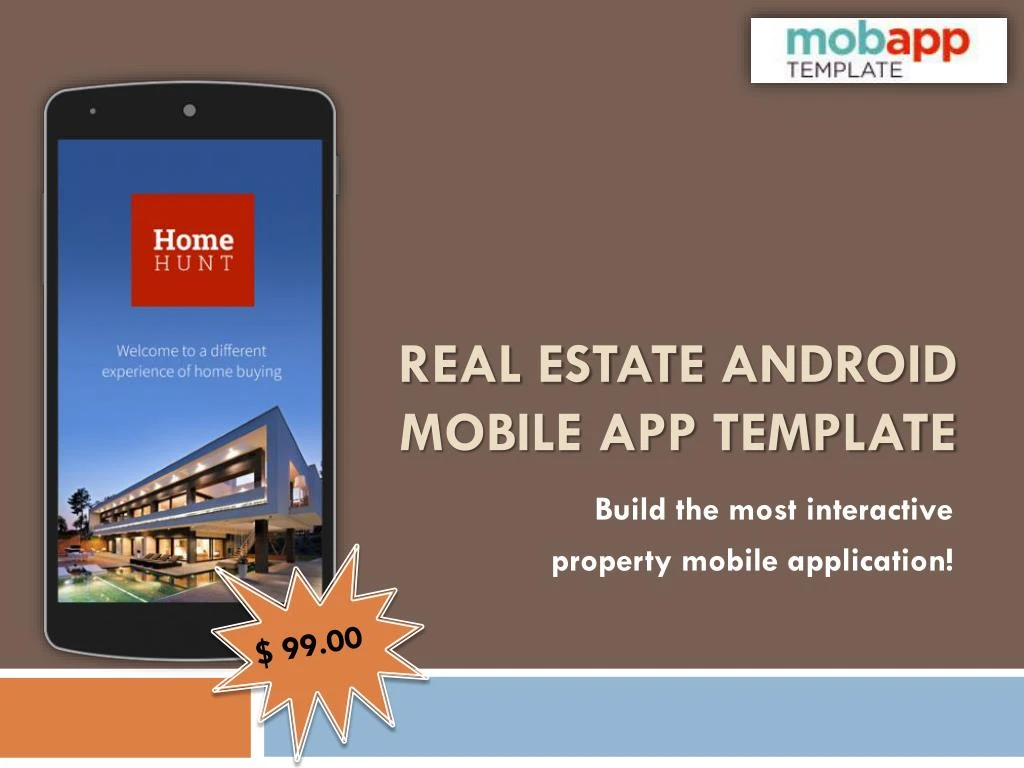 PPT - Real Estate Android Mobile App Template - Only at $99 PowerPoint ...