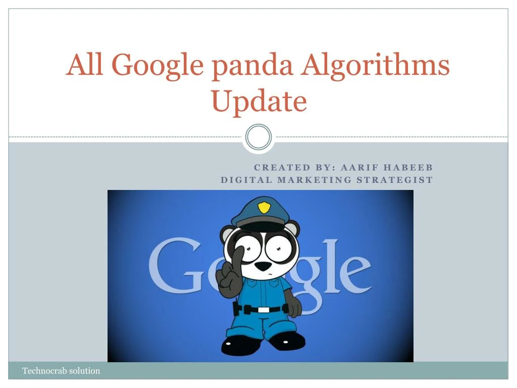 PPT - All Google panda Algorithms Update PowerPoint Presentation, free ...