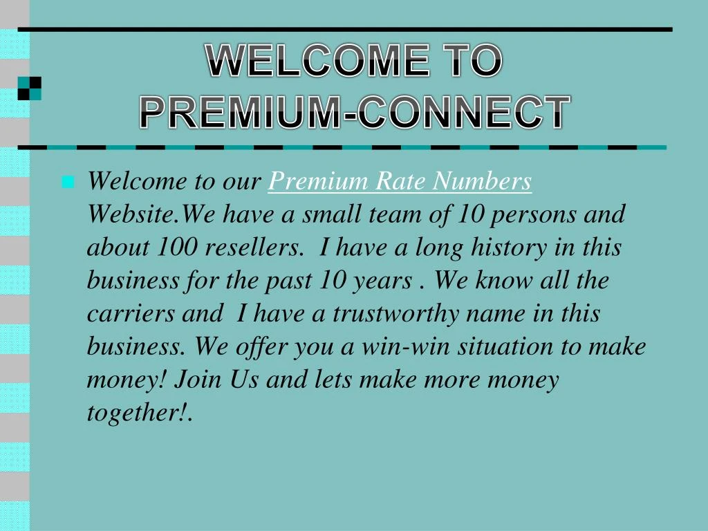 PPT - International Premium Rate Numbers PowerPoint Presentation, free ...