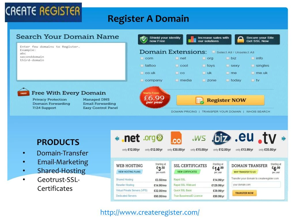 PPT - Register A Domain PowerPoint Presentation, free download - ID:7184546