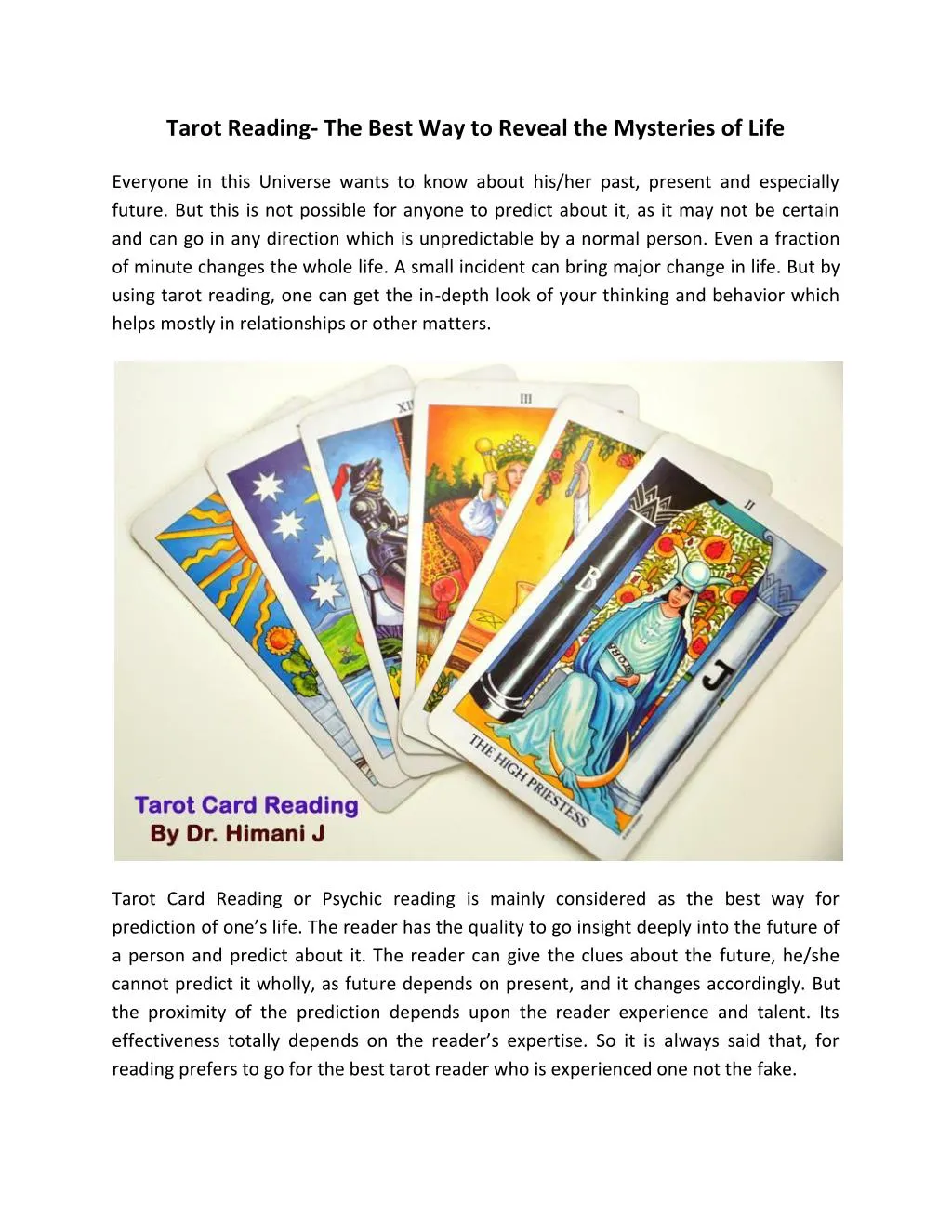 PPT - Best Tarot Card Reader in Jaipur, India | Tarot Prediction ...
