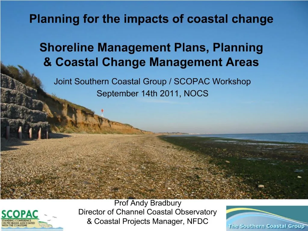 PPT - Planning for the impacts of coastal change Shoreline Management ...