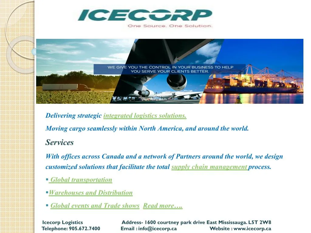 PPT - ICECORP-Packaging & Special Services PowerPoint Presentation, free download - ID:7192640