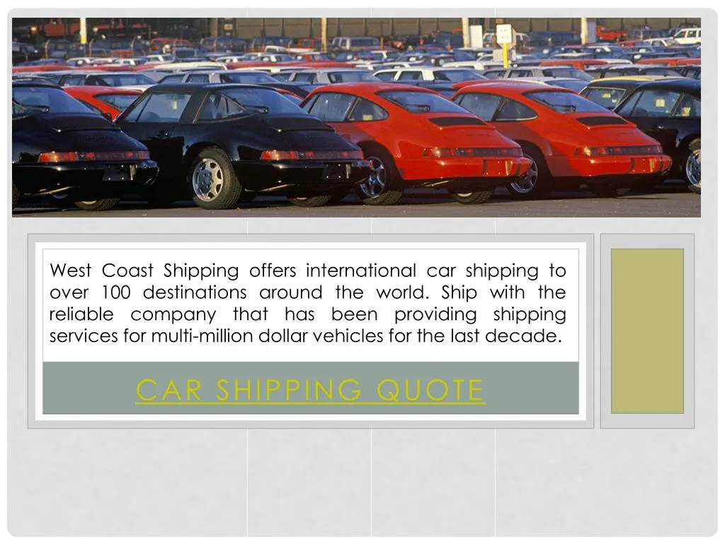 PPT - car shipping costs PowerPoint Presentation, free download - ID ...