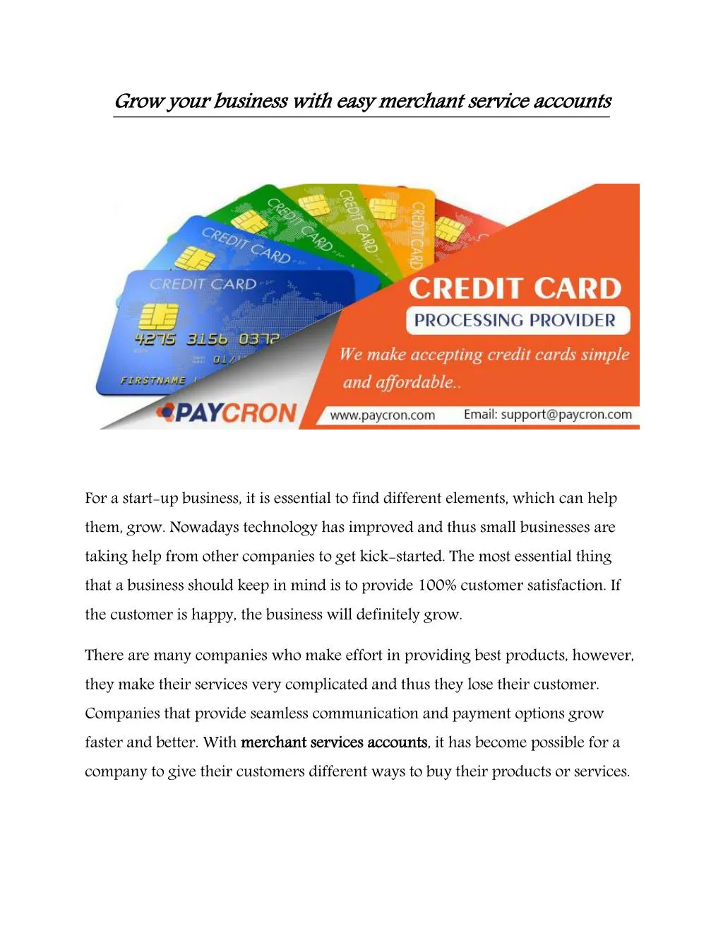 PPT - Grow your business with easy merchant service accounts PowerPoint ...