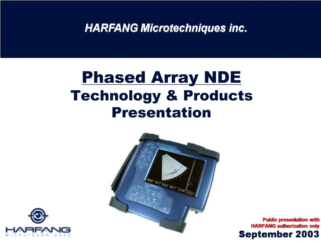 PPT - Phased Array NDE Technology Products Presentation PowerPoint ...