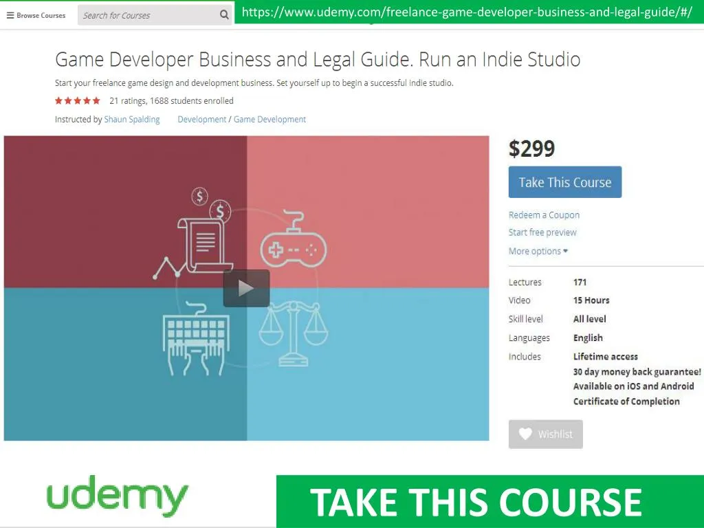 PPT - Game developer business and legal guide - Udemy course PowerPoint ...