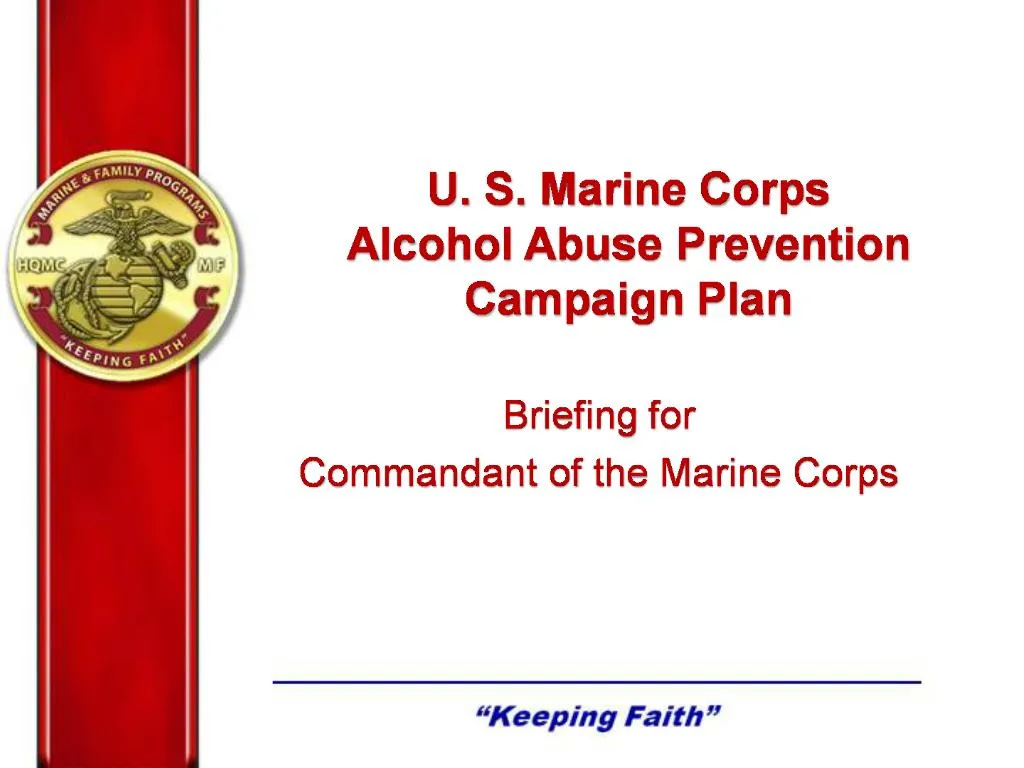 PPT - U. S. Marine Corps Alcohol Abuse Prevention Campaign Plan ...