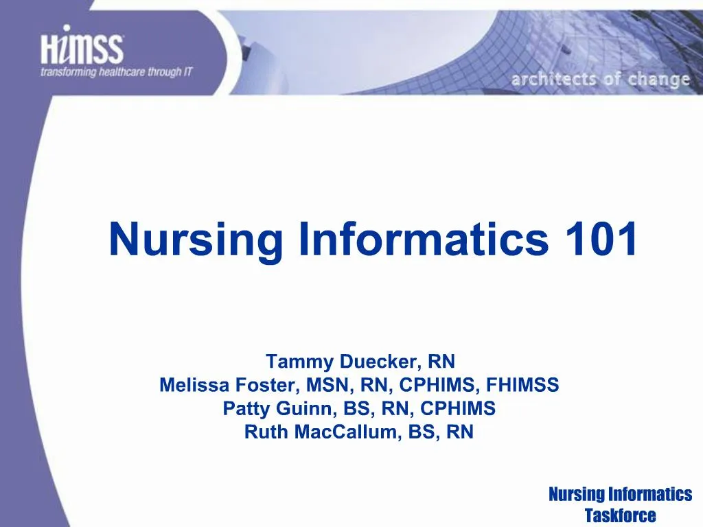 PPT - Nursing Informatics 101 PowerPoint Presentation, free download ...
