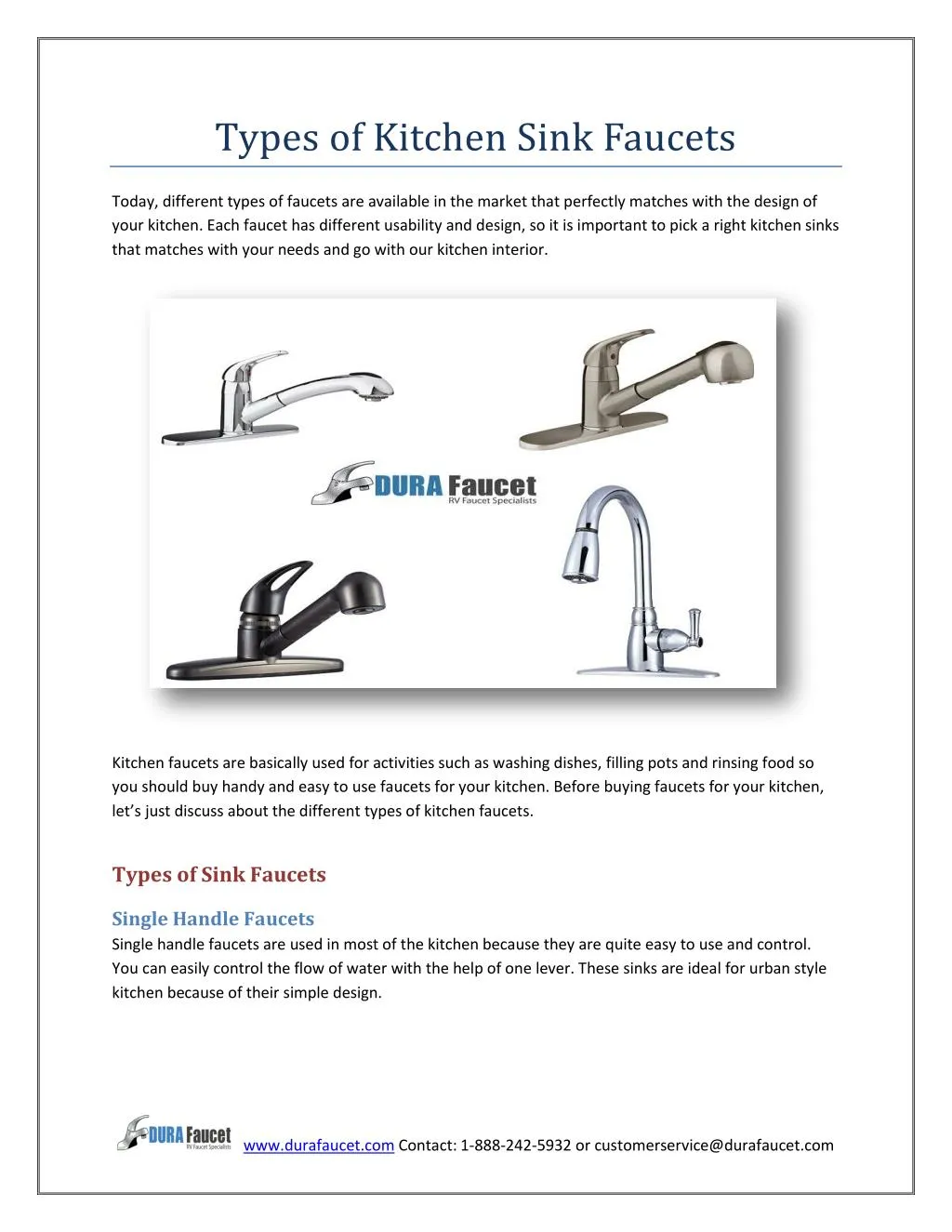 PPT - Types of Kitchen Sink Faucets PowerPoint Presentation, free ...