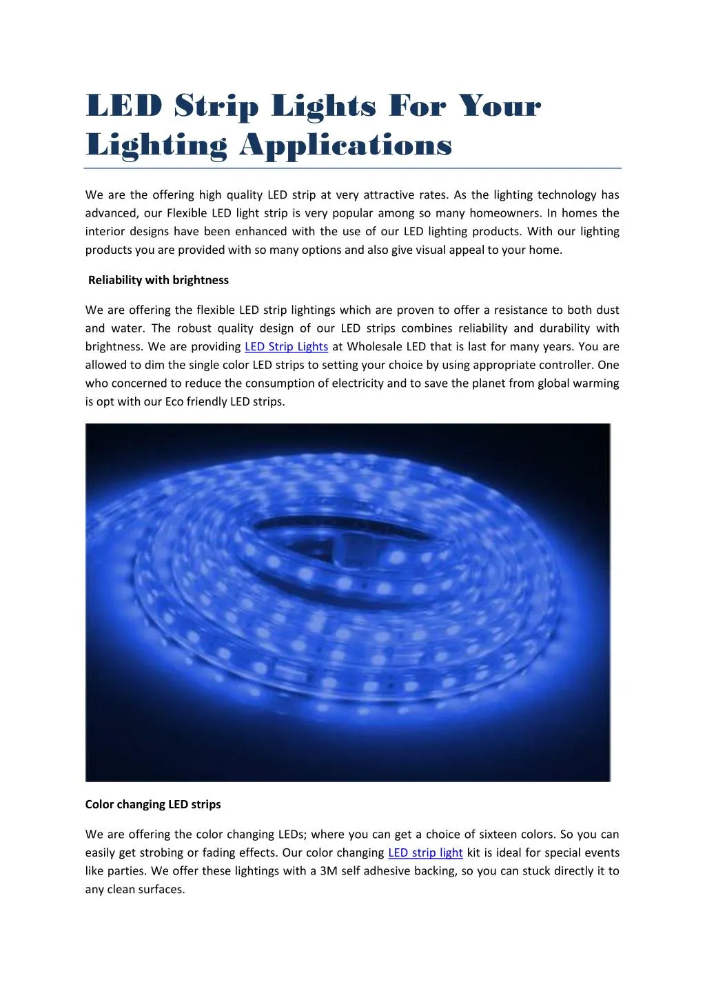 PPT - LED Strip Lights For Your Lighting Applications PowerPoint ...