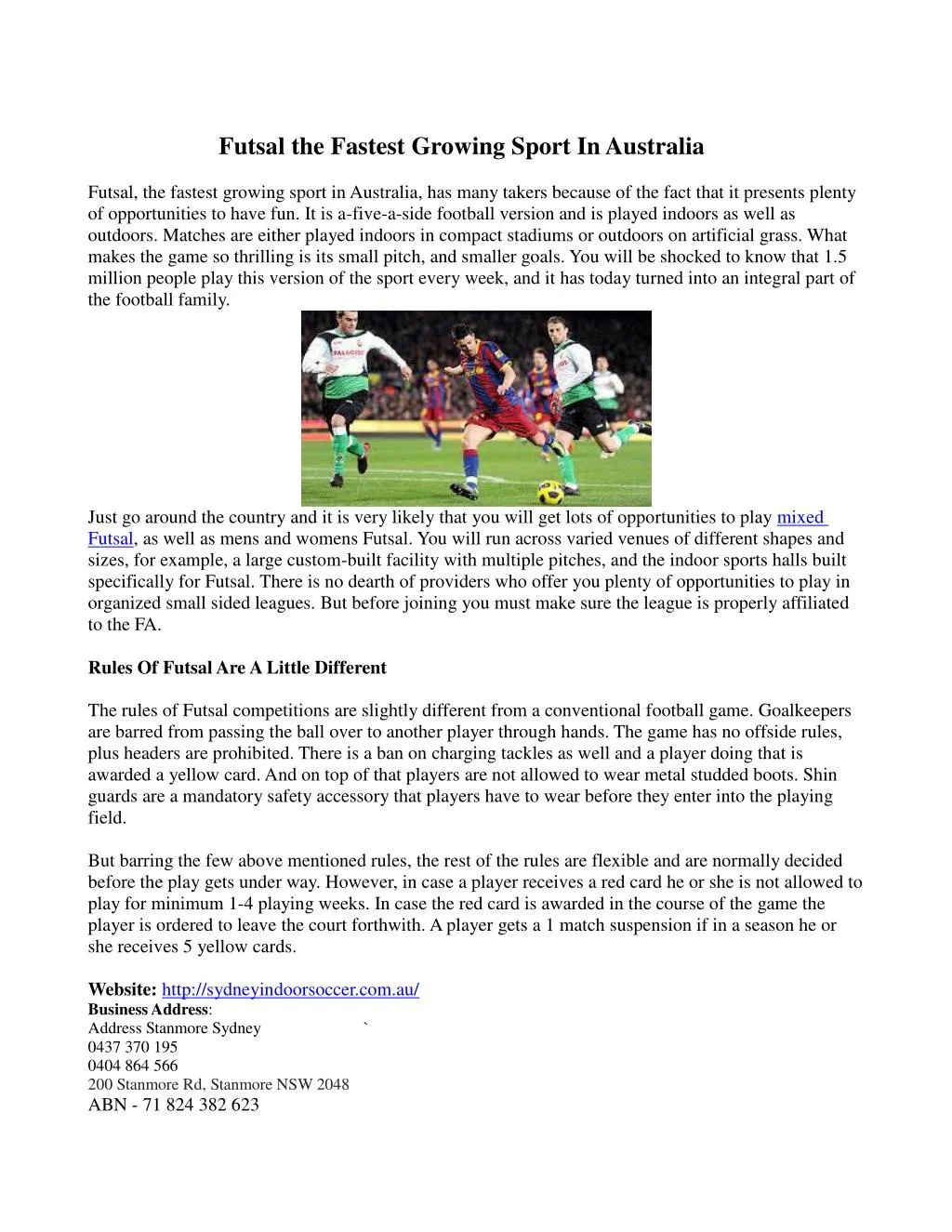 PPT - Mens Futsal Competition Sydney PowerPoint Presentation, free ...