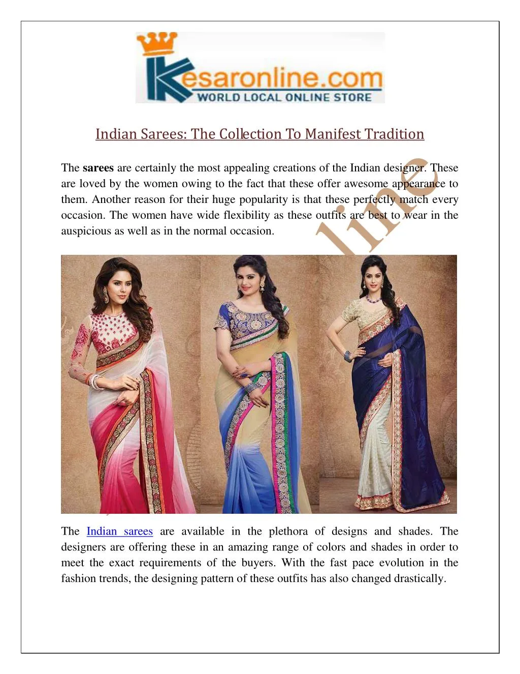 PPT - Indian Sarees Online UK | Indian Designer Sarees PowerPoint ...