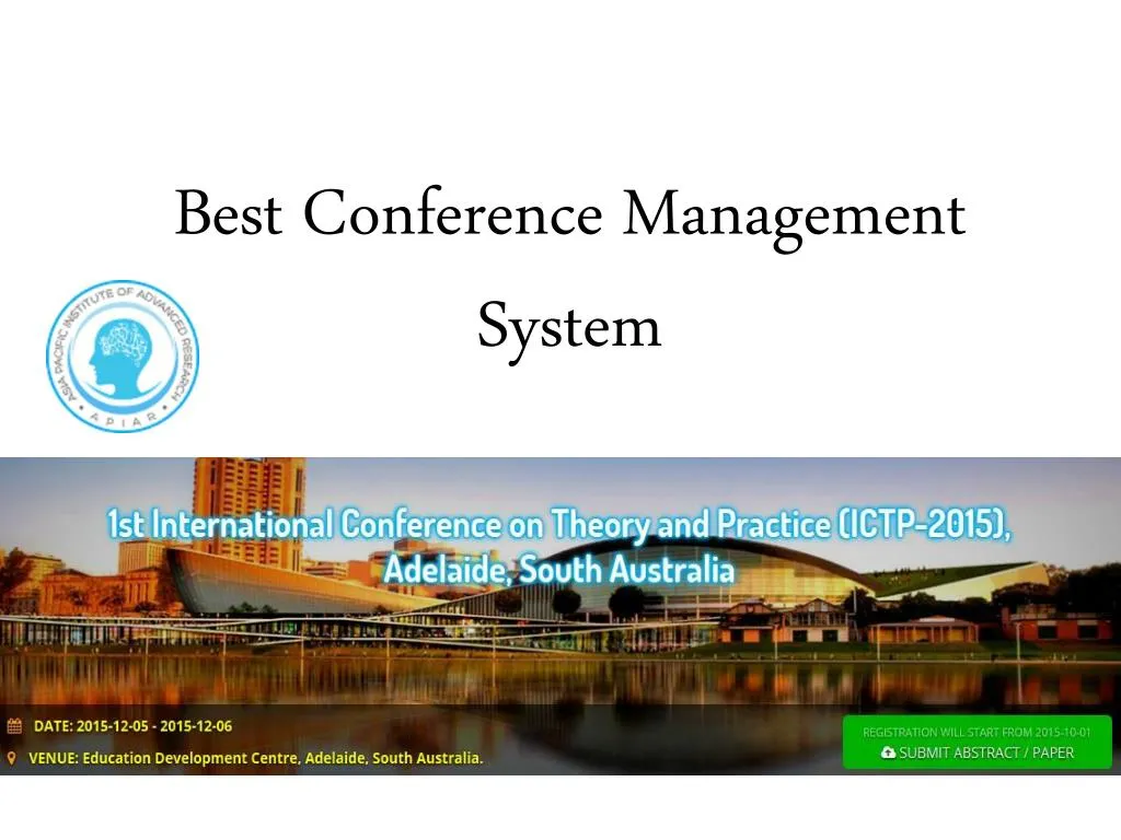 PPT - Best Conference Management System PowerPoint Presentation, free ...