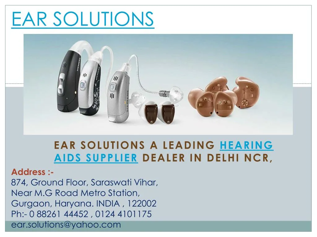 PPT - Hearing Aids in Delhi – EAR Solutions PowerPoint Presentation ...