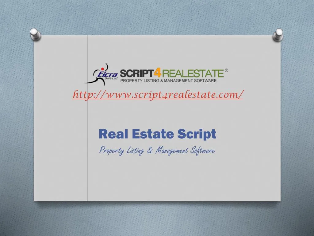 PPT - Real Estate Script by Eicra Soft PowerPoint Presentation, free ...