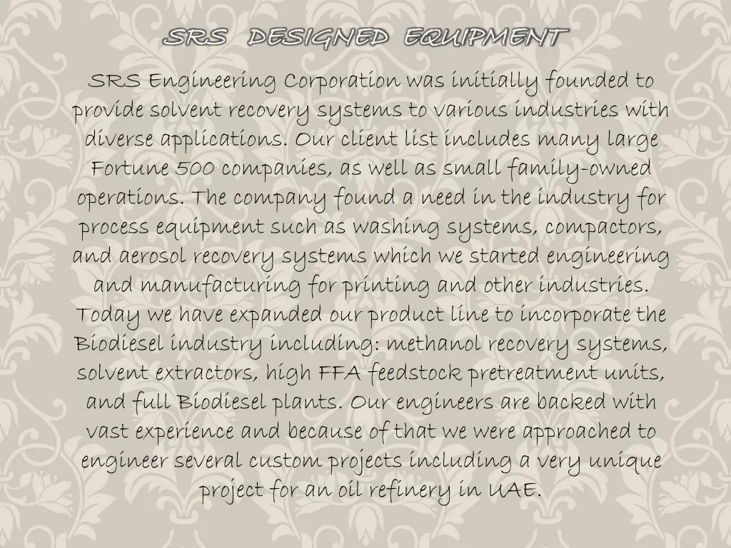 PPT - SRS Engineering Corporation PowerPoint Presentation, free ...