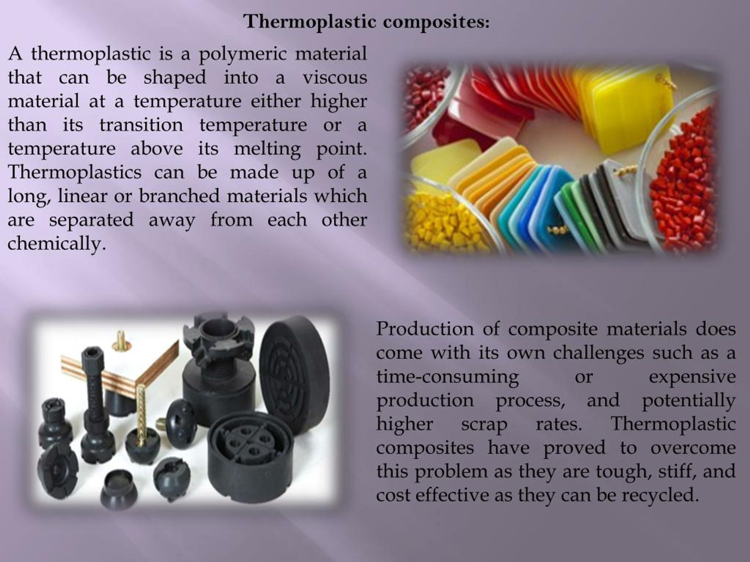 PPT Applications Of Thermoplastic Composites Properties PowerPoint