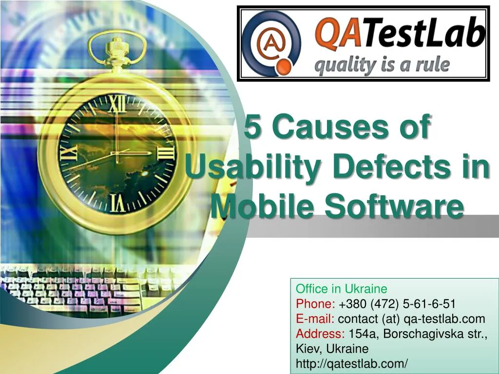 PPT - 5 Causes of Usability Defects in Mobile Software PowerPoint ...