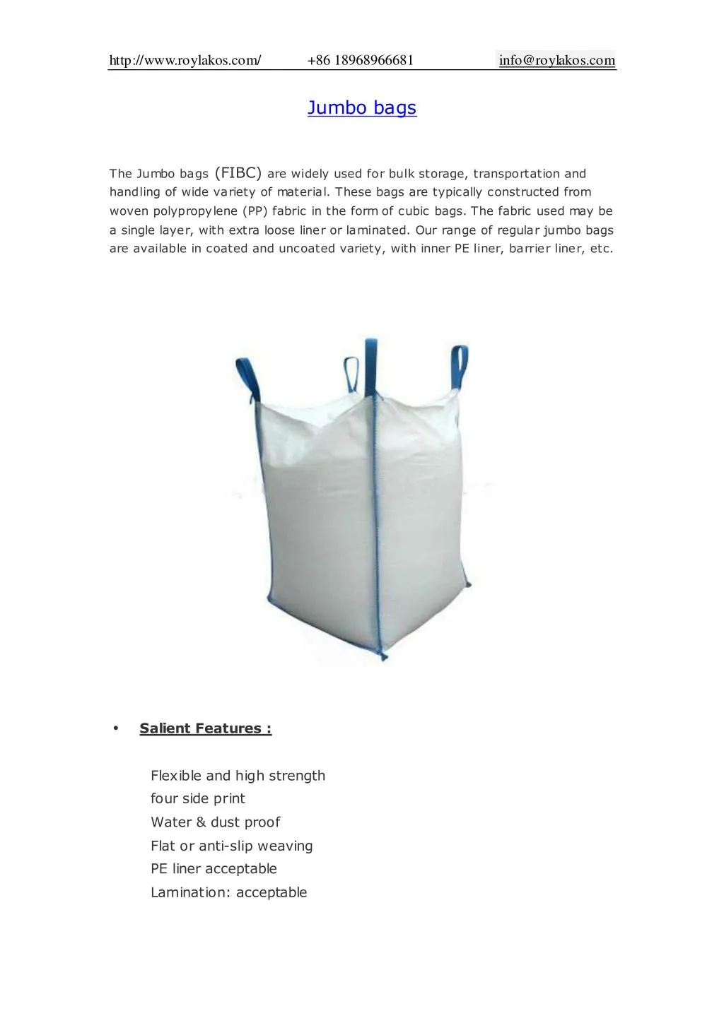 PPT - Jumbo bags PowerPoint Presentation, free download - ID:7229387