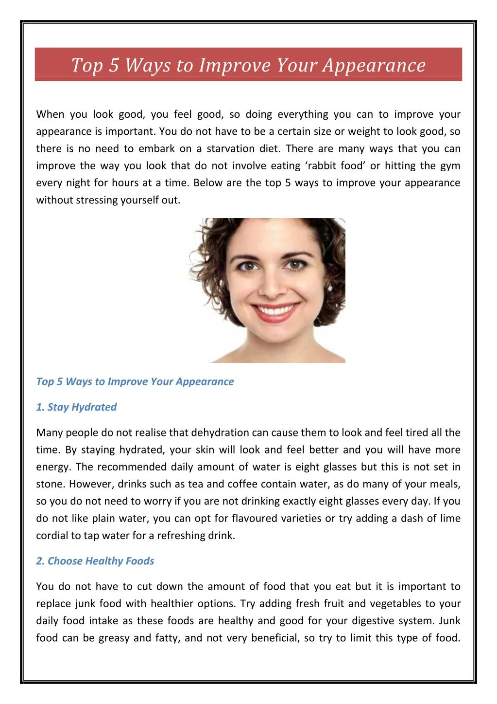 PPT - Top 5 Ways to Improve Your Appearance PowerPoint Presentation ...