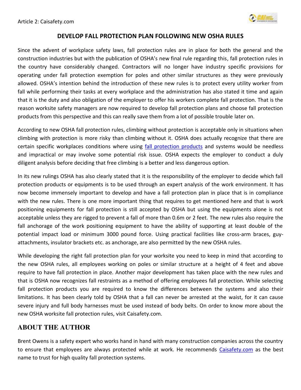 PPT - Develop fall protection plan following new OSHA rules PowerPoint ...