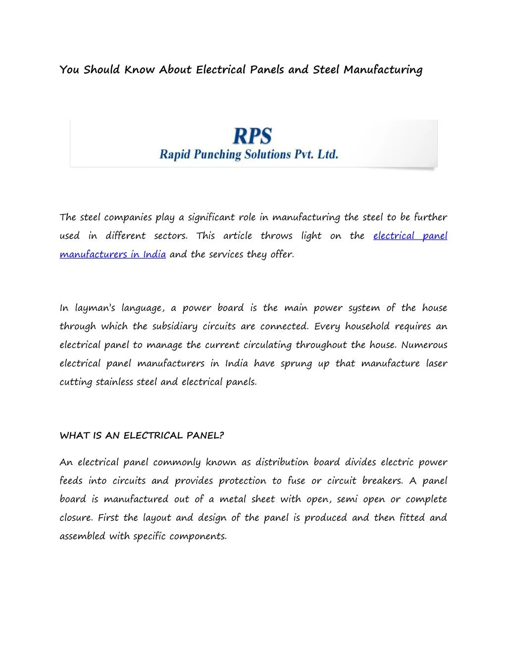 PPT - Electrical Panels Manufacturers In India PowerPoint Presentation ...