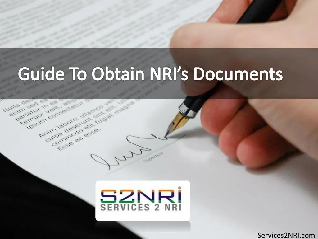 PPT - Guide to Obtain NRI’s Documents PowerPoint Presentation, free ...