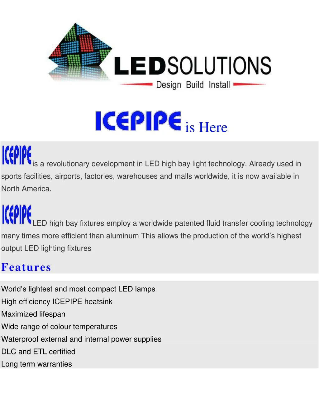 PPT - Icepipe Led High Bay Lights Are Here PowerPoint Presentation ...