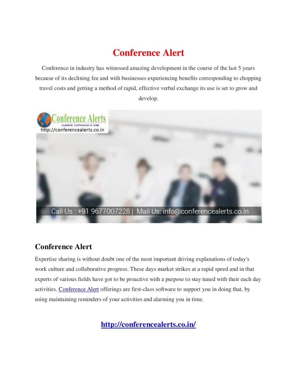 PPT - Conference Alert PowerPoint Presentation, free download - ID:7236746