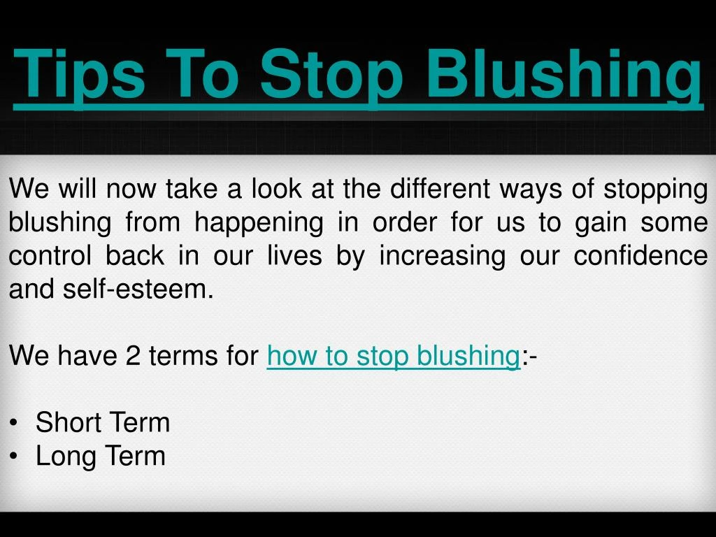 PPT - 5 Tips for Beating Blushing PowerPoint Presentation - ID:7238681
