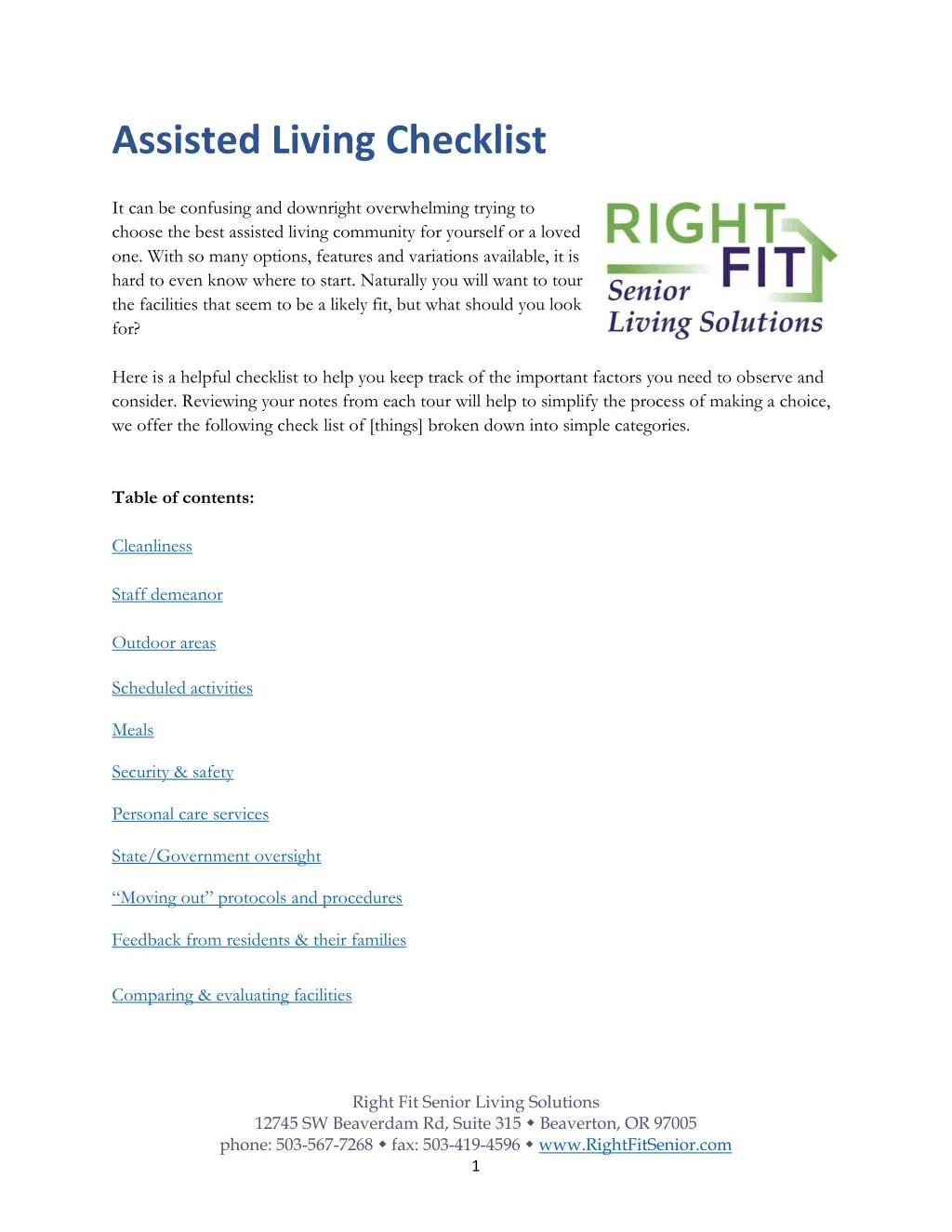 PPT - Assisted Living Checklist PowerPoint Presentation, free download ...